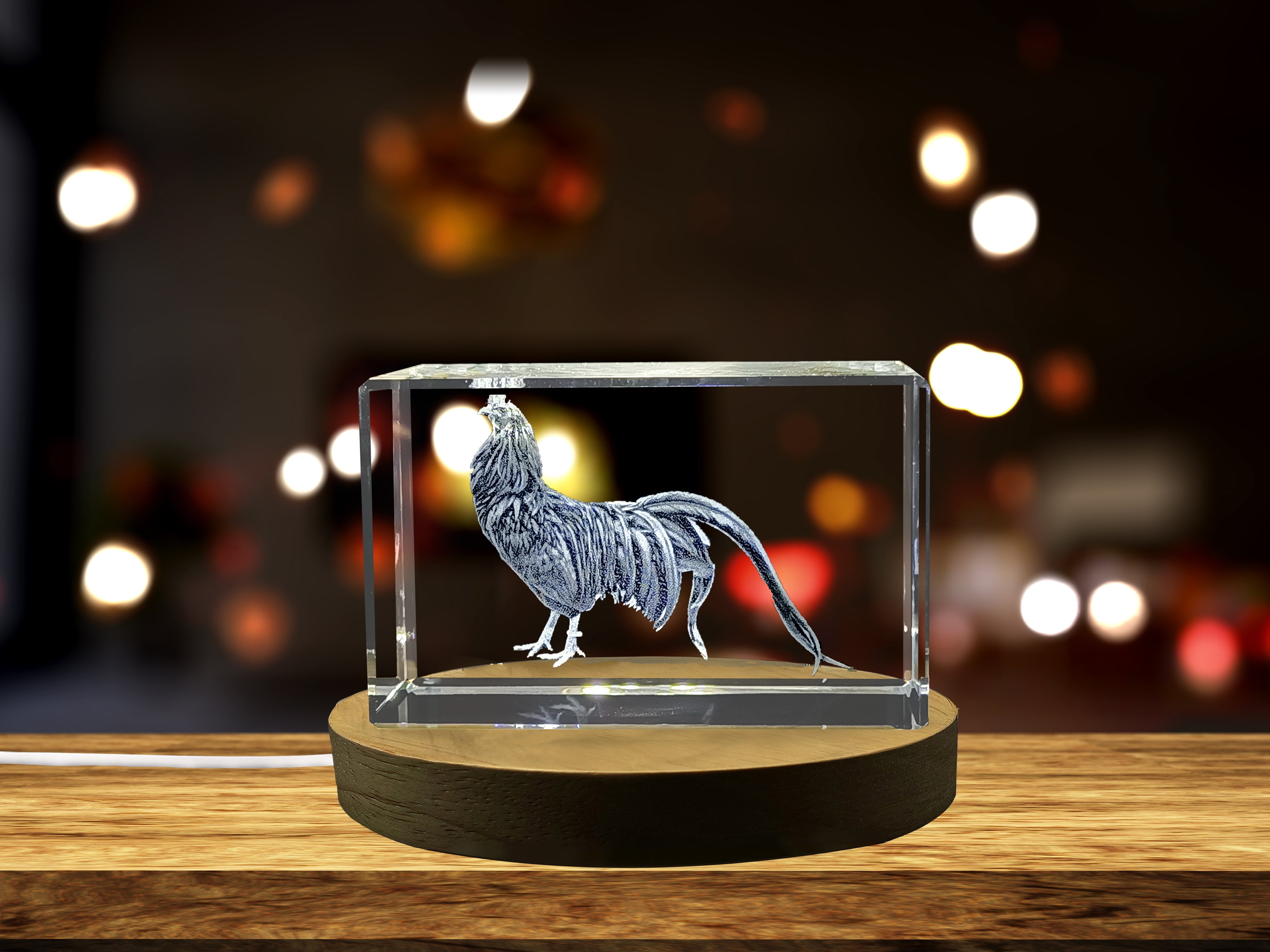 Exquisite Fowl Décor Sumatra Chicken 3D Engraved Crystal Gift - Walmart.com