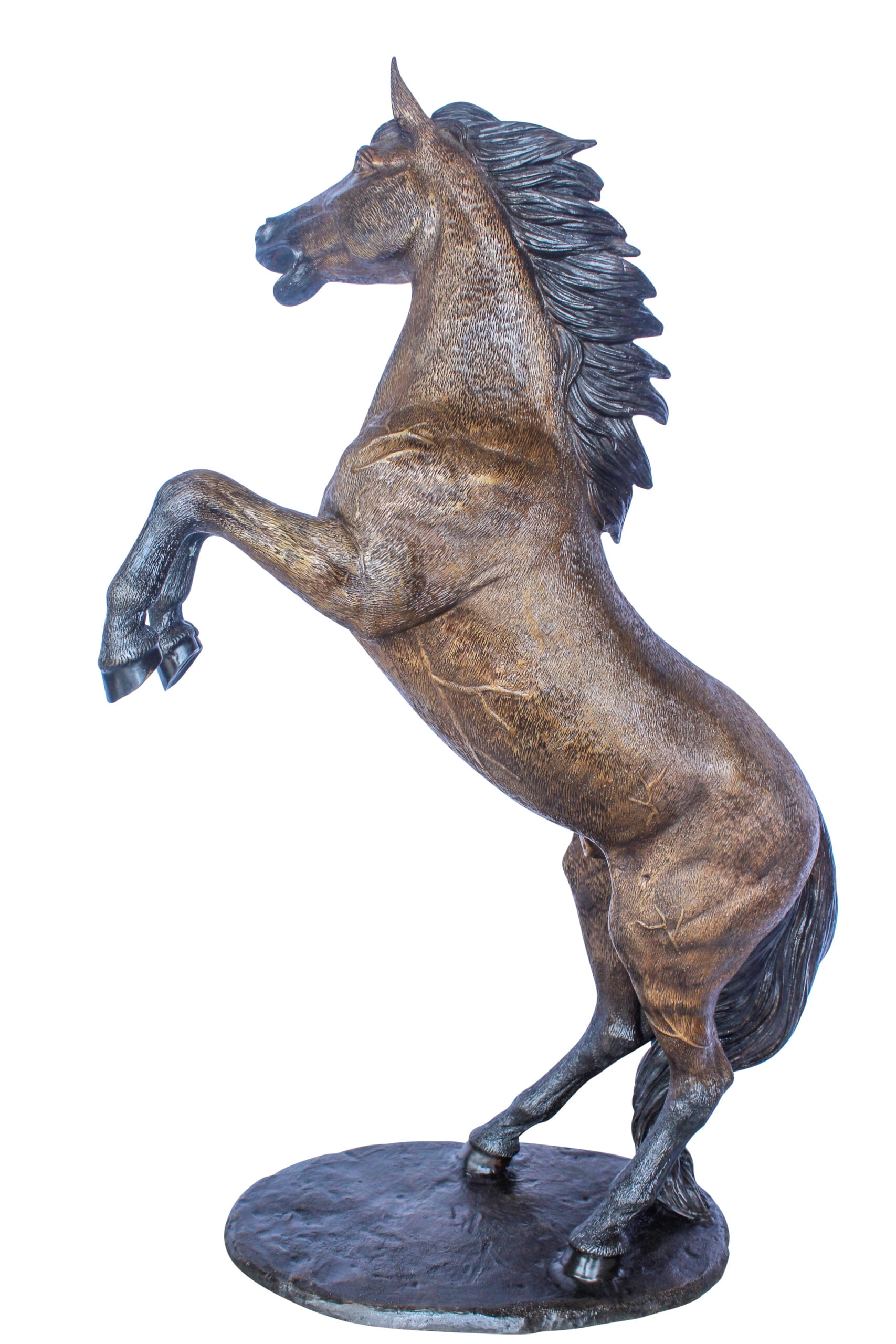 Exquisite Galloping Horse Bronze Statue, Exceptional Detail 28" x 12" x ...