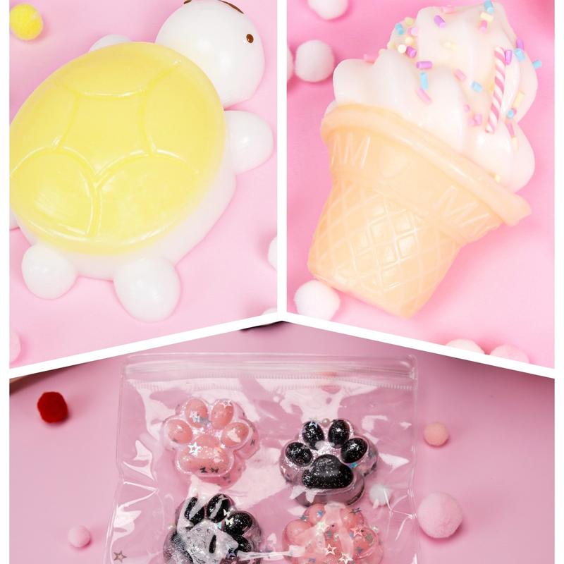 【Exquisite Gifts】3 pcs set taba squishy mochi squeeze toy relief toys ...