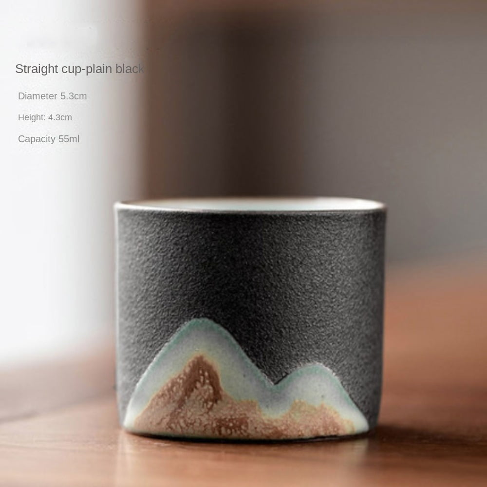 Exquisite Hand-painted Mountain Shaped Colored glaze Ceramic Tea Cup ...