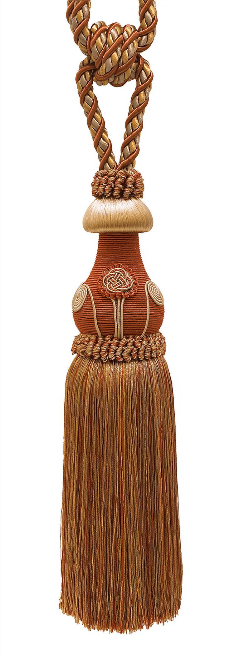 DECOPRO Exquisite Curtain Tassel Tieback with Floral Design - Elegant ...