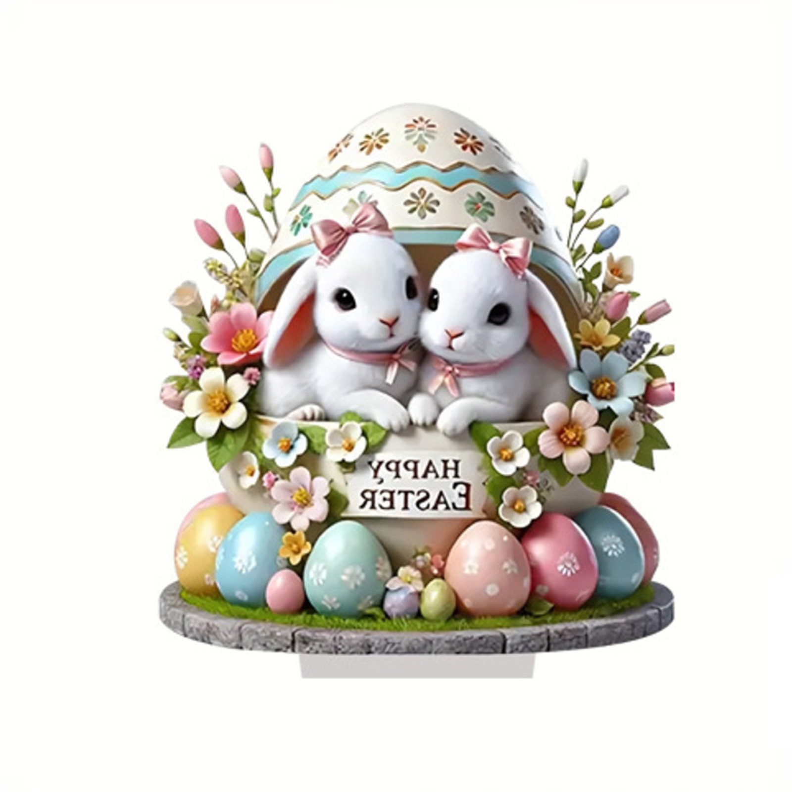 Exquisite Handcrafted Decorative Egg with Blue Gemstones and Floral ...