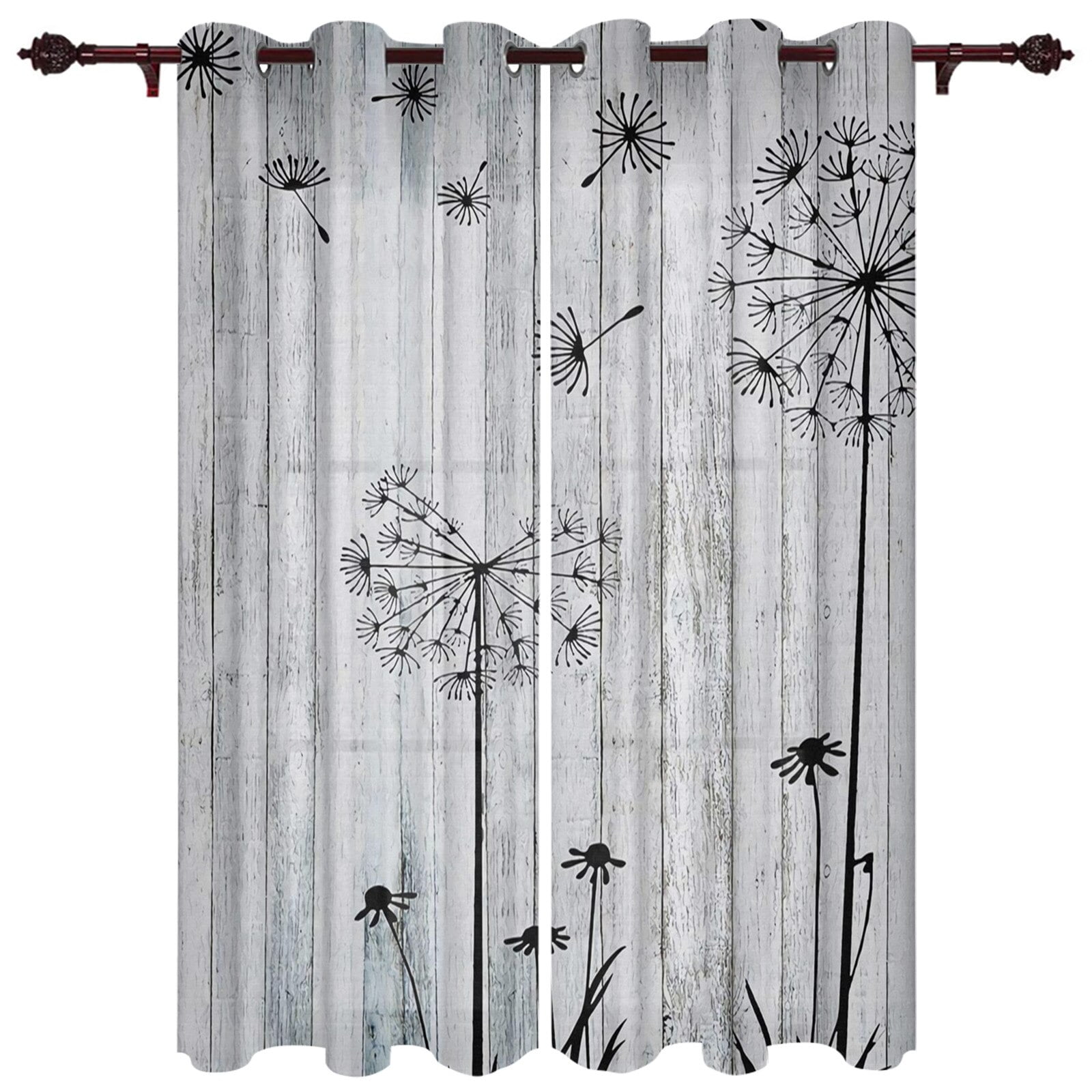 Exquisite Home Curtains Dandelion Plant Nature Living Room Bedroom ...