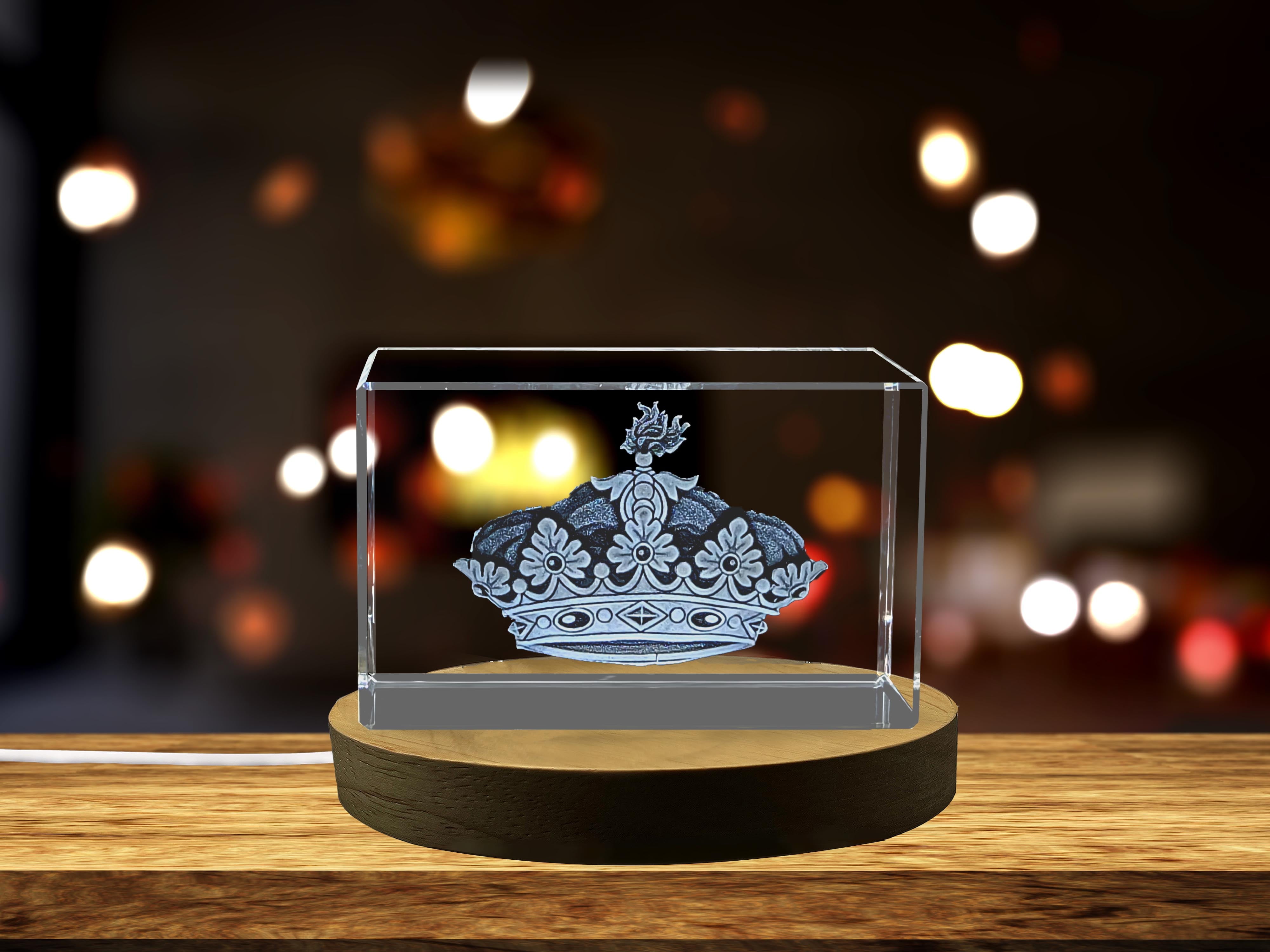 Exquisite Infante Crown Crystal Décor - A Unique Laser Engraved Gift ...