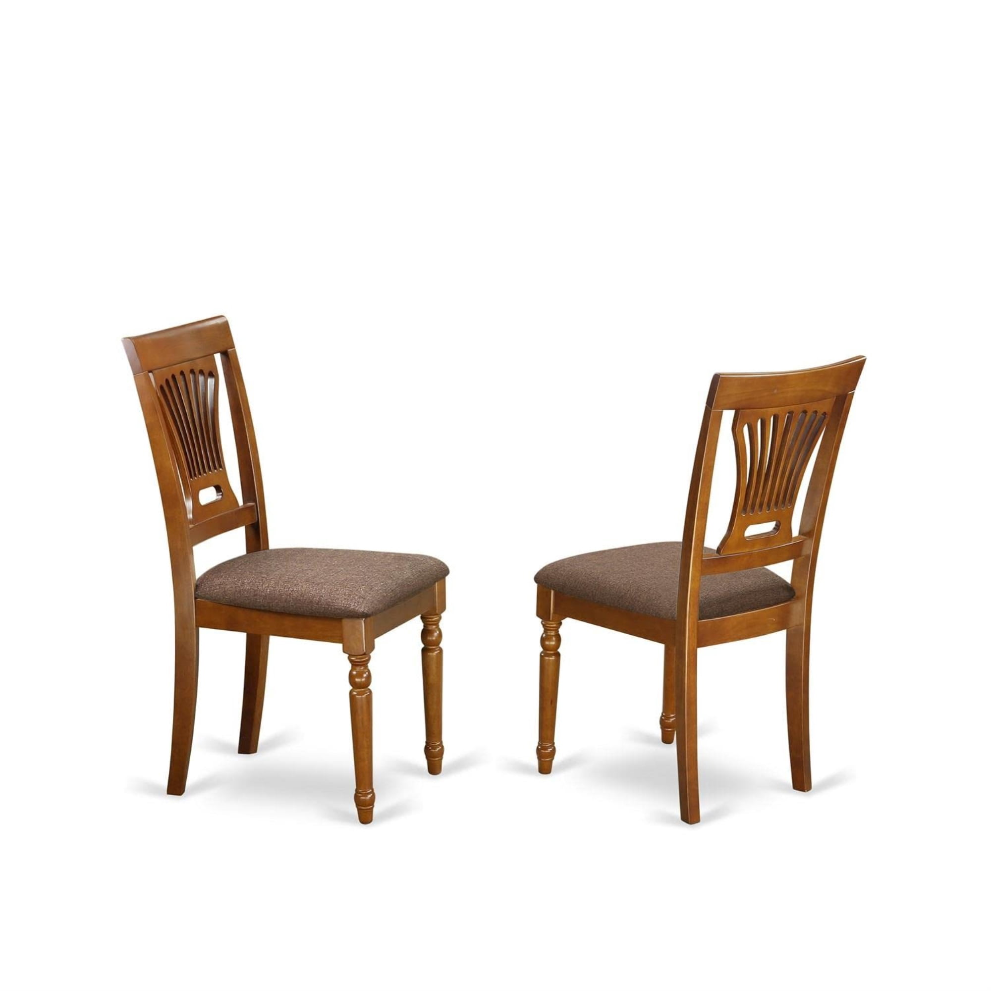 Exquisite Mahogany Dining Chairs - Set of 2 | Microfiber Upholstered ...