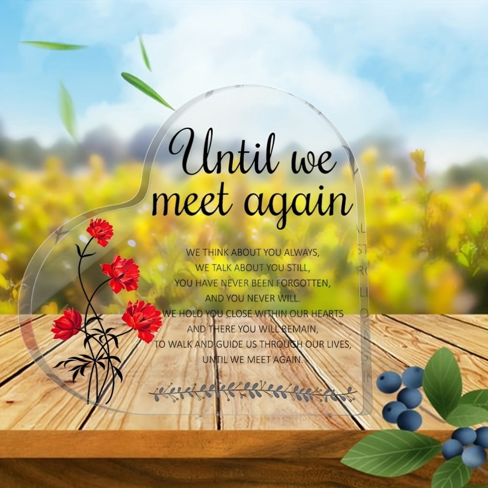 Exquisite Memorial Heart Acrylic Keepsake Sign - You Have Never Been ...