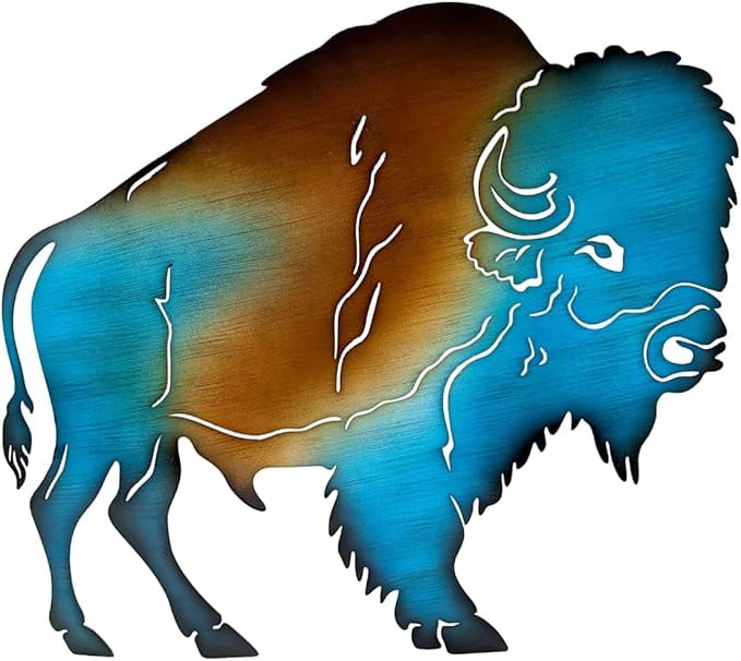 Exquisite Metal Buffalo/Bison Cutout Wall Art - Collectible Masterpiece ...