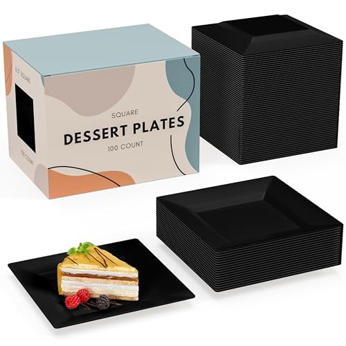Exquisite Mini Disposable Appetizer Plates - 100 Pack 4.5 In. x 4.5 In ...