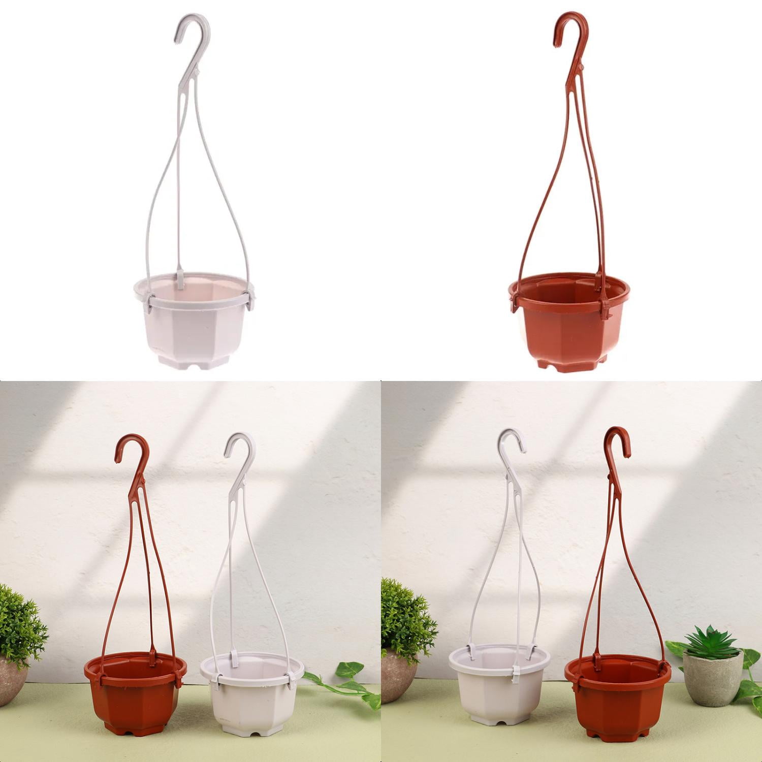 Exquisite Mini Plastic Octagonal Hanging Flowerpot for Balcony Garden ...