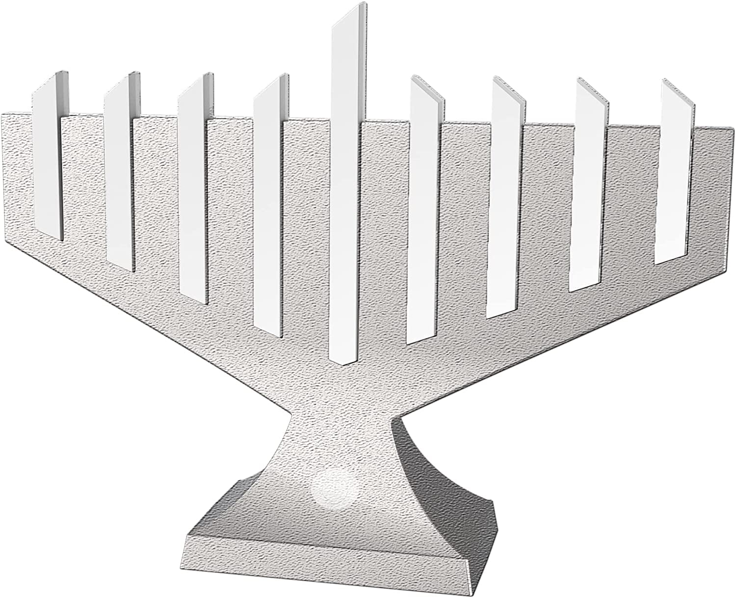 Zion Judaica Menorah LED Electric, Metallic Silver, USB Battery ...