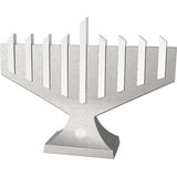 Zion Judaica Menorah LED Electric, Metallic Silver, USB Battery ...
