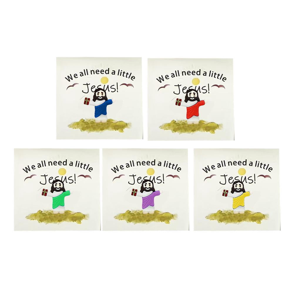 Exquisite PVC Jesus Statue Card Set - Red, Yellow, Green, Assorted ...
