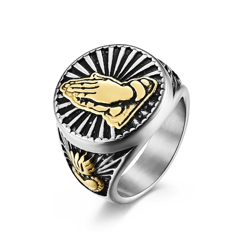 Exquisite Praying - Hands - Emblem Rings - Gold, Silver, and Two - Tone ...