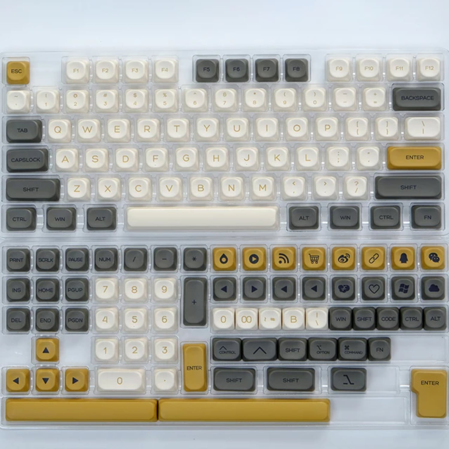 ”Exquisite and Radiant Glimmer MOA KOA Profile PBT Keycaps Set ...