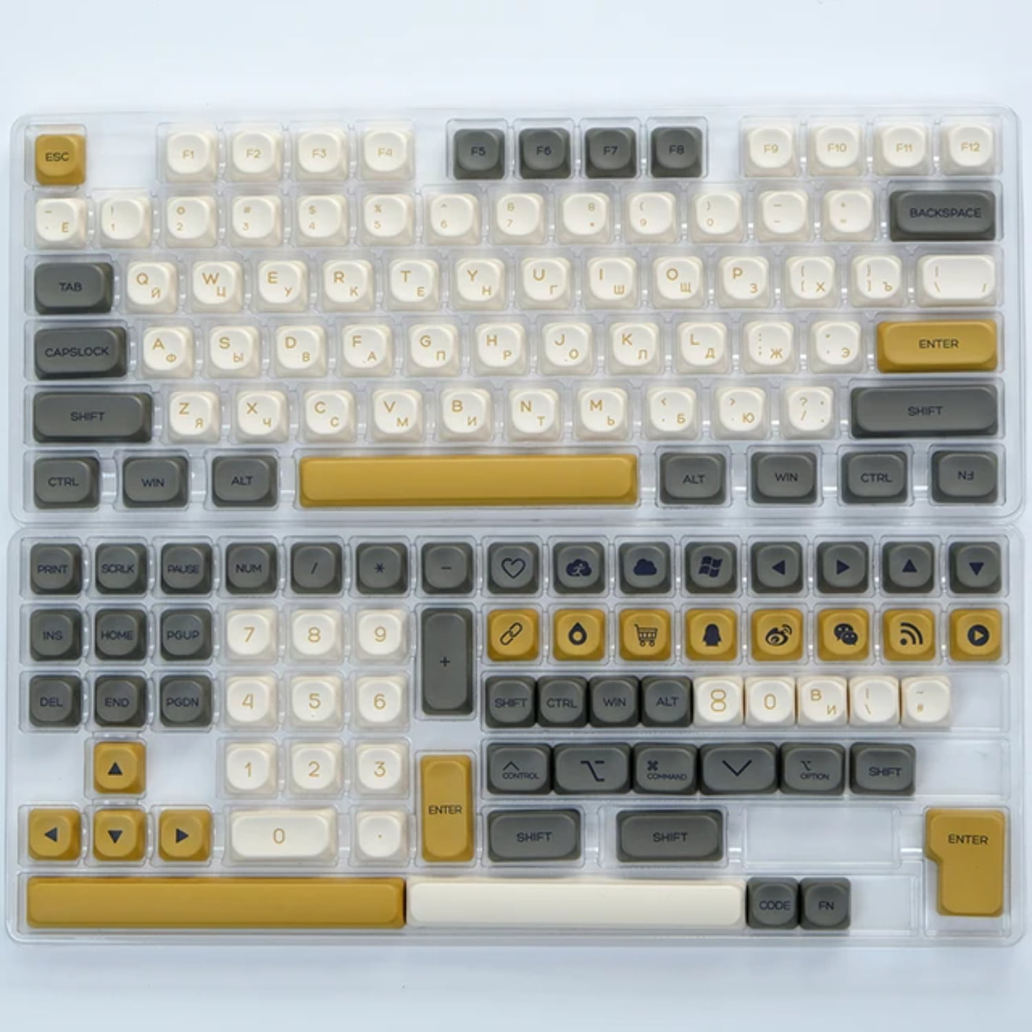 ”Exquisite and Radiant Glimmer MOA KOA Profile PBT Keycaps Set ...