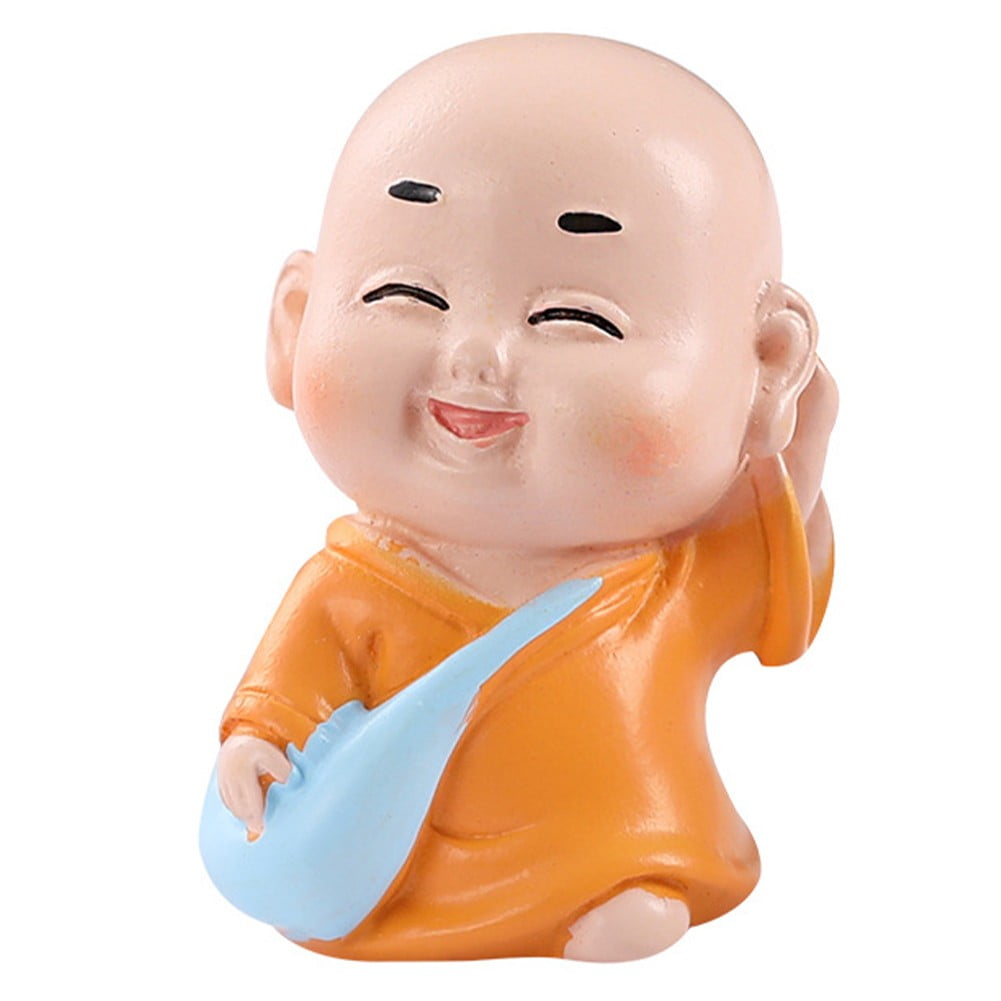 Exquisite Resin Crafts: Enhance Your Garden with Little Monk Miniature ...