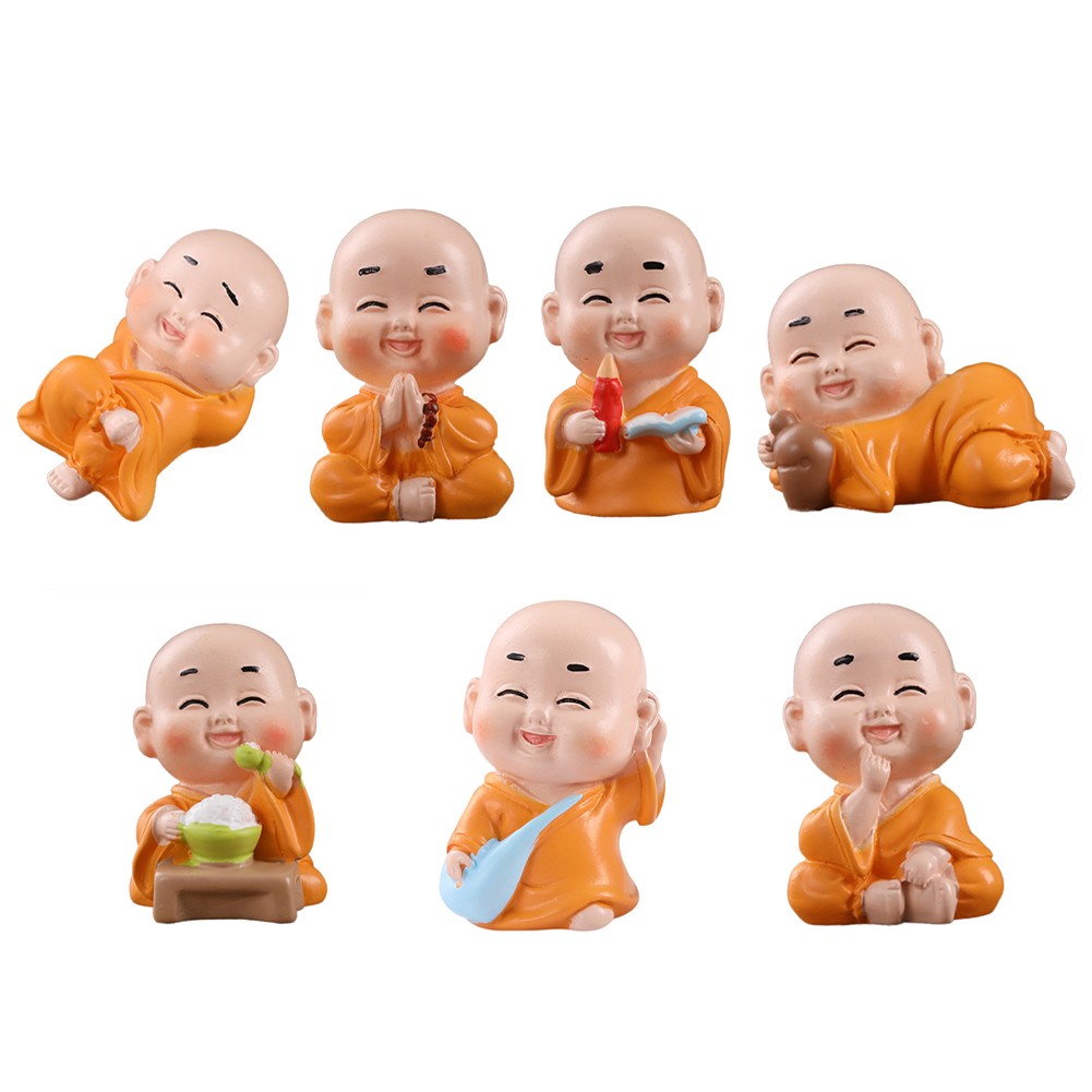 Exquisite Resin Crafts: Enhance Your Garden with Little Monk Miniature ...