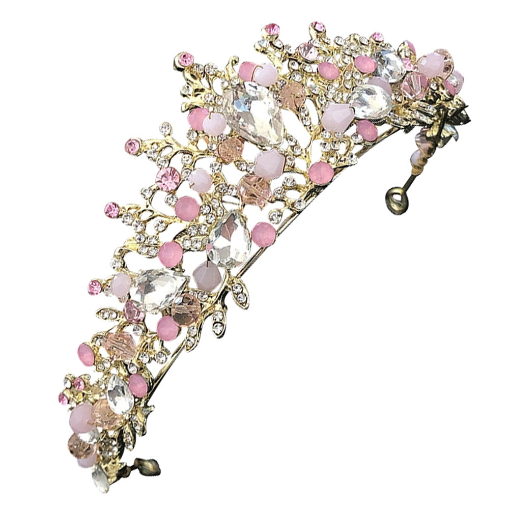Qnmwood Crystal Princess Tiara for Girls - Birthday & Bridal Headband ...