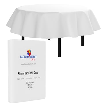 Heritage Vinyl Elastic Table Cover with Fleece Backing in 3 Sizes ...