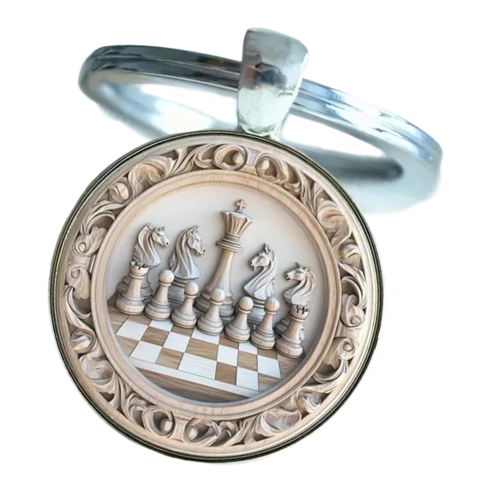Exquisite Round Glass Alloy Keychain Featuring Famous Landmark Design ...