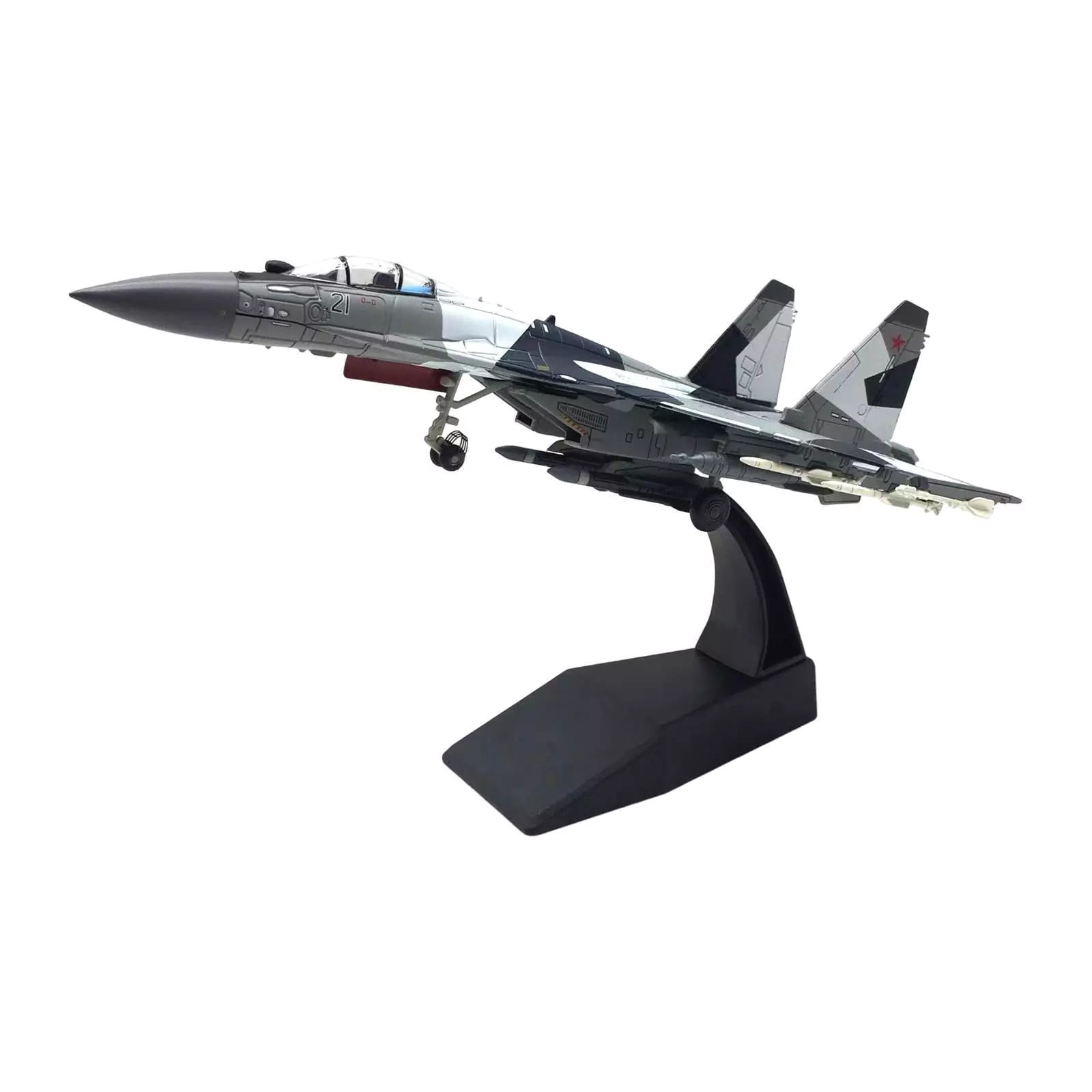 Exquisite Russian SU35 Fighter Model Airplane for Display 1:100 Scale ...