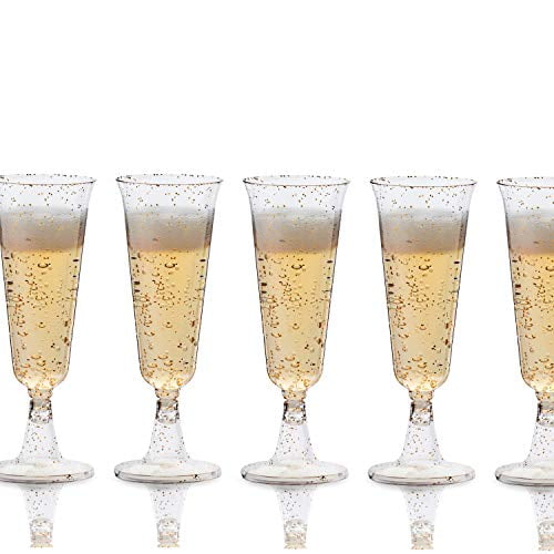 Exquisite Silver Glitter Glass Like Two Piece 5 Oz Stemmed Champagne ...
