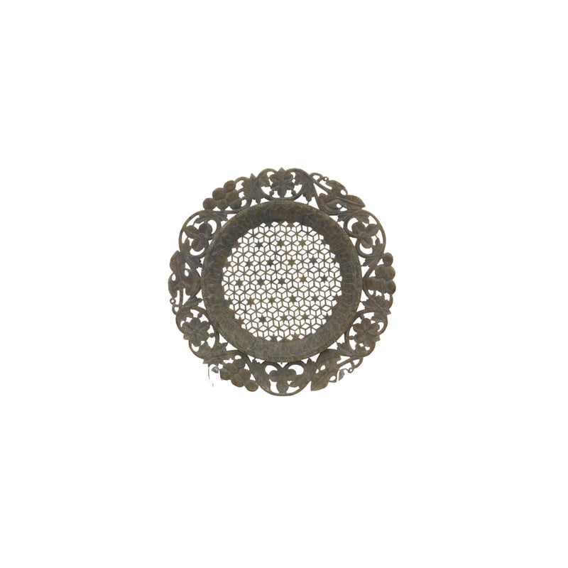 Exquisite Soapstone Decorative Plate – Intricate Floral Border Design ...