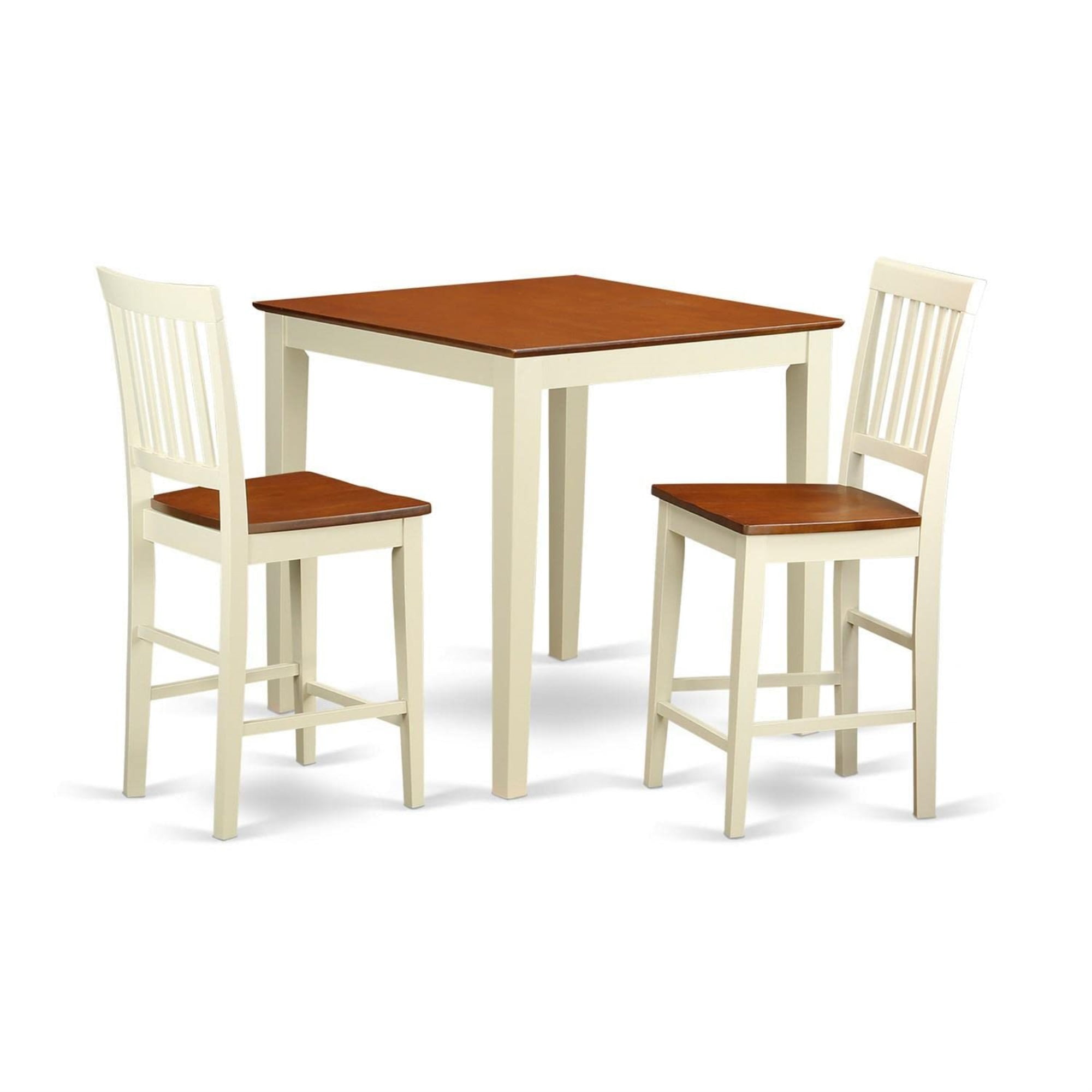 Exquisite Square Counter Height Dining Set in Buttermilk & Cherry ...