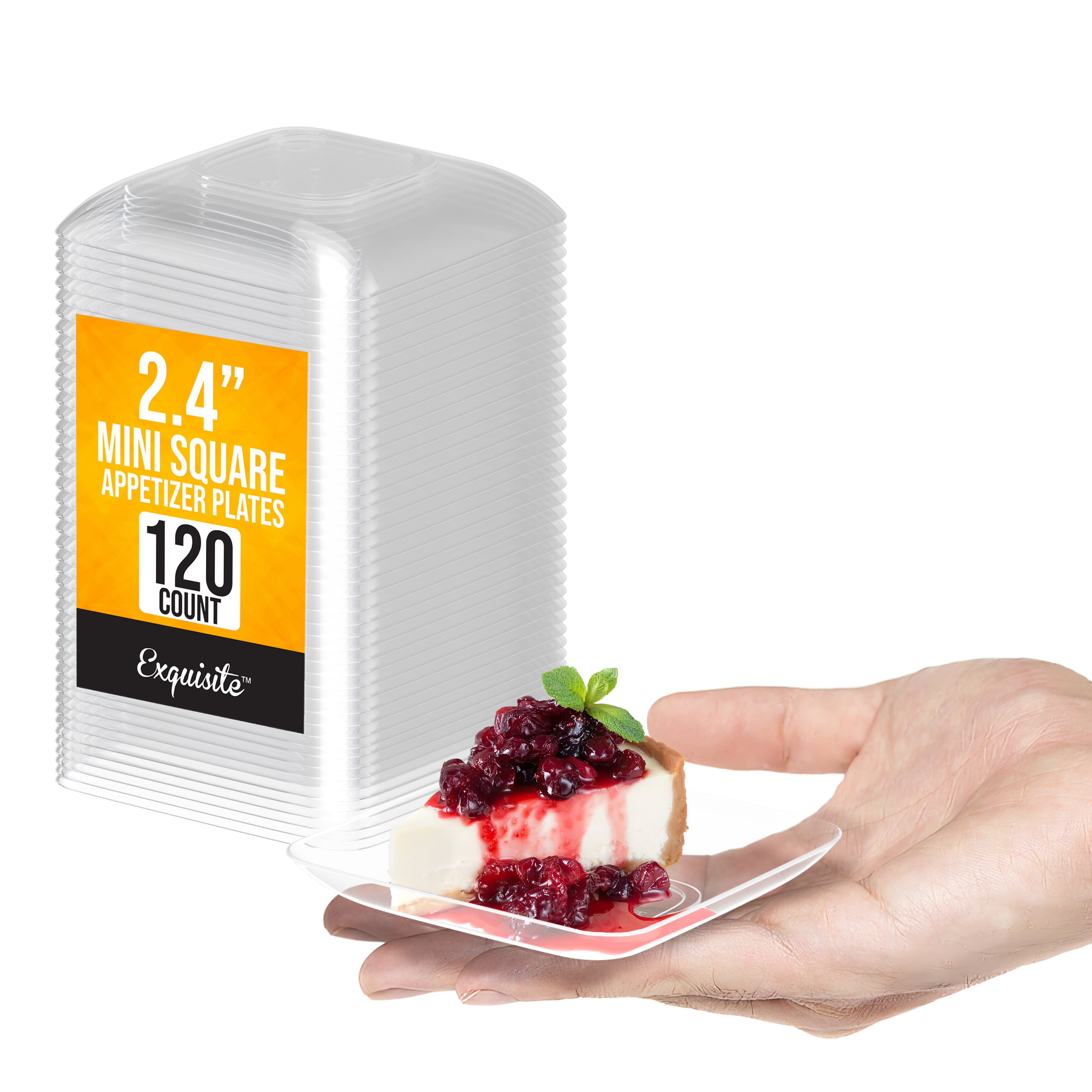 Exquisite Tiny Mini Dessert Plates Disposable Appetizer Plates - 120 ...
