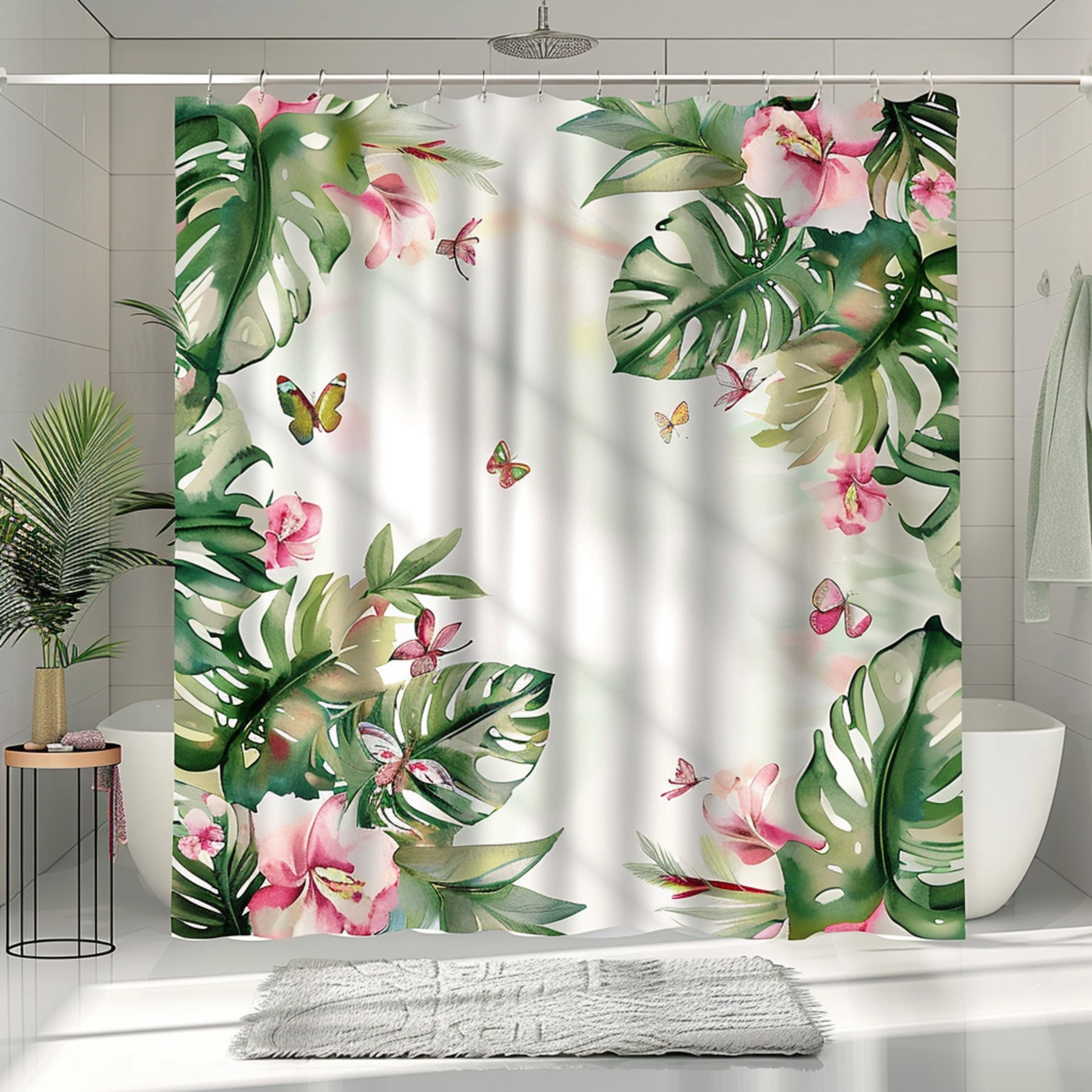 Exquisite Tropical Rainforest Shower Curtain Refreshing Nature Design