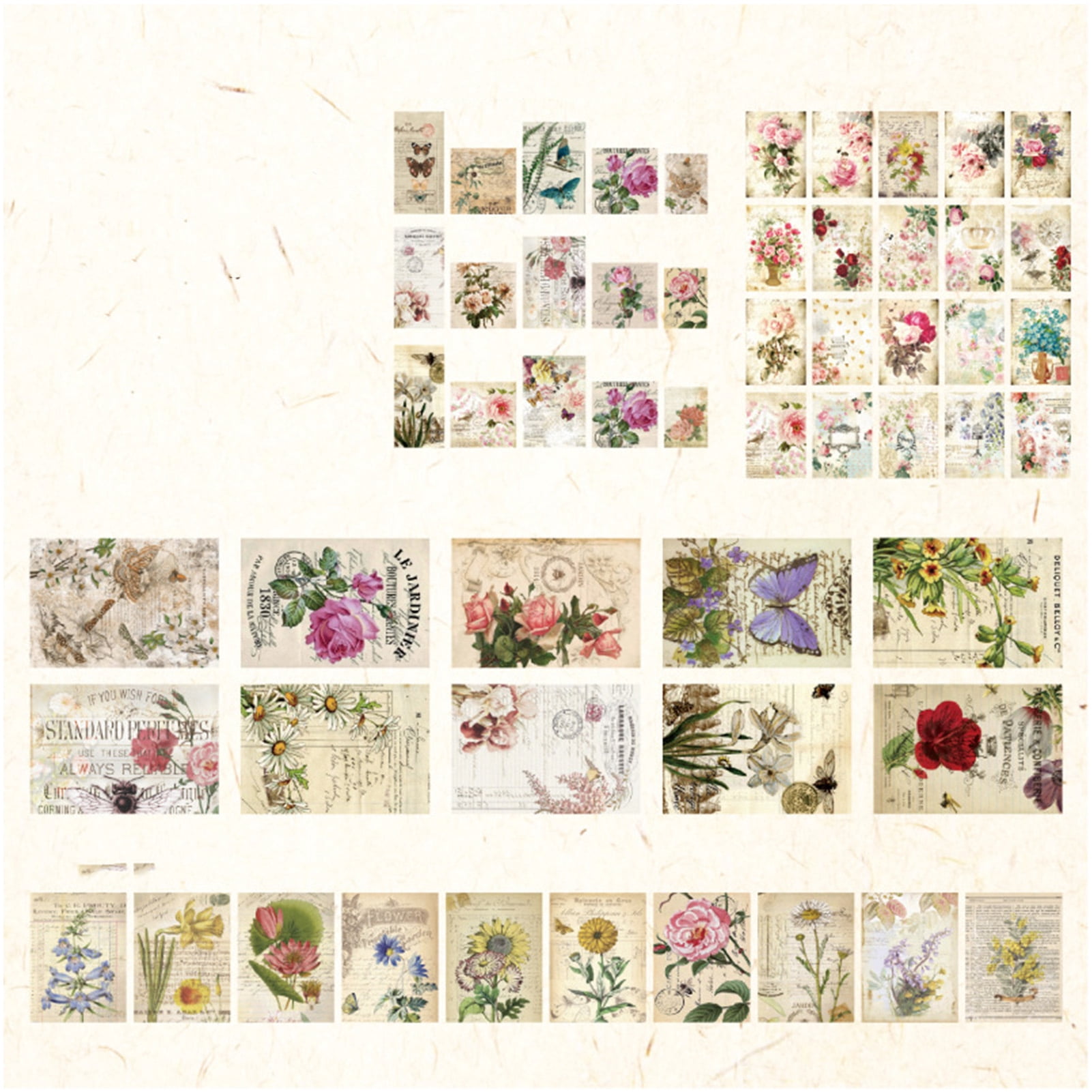 Exquisite Vintage Decorative Scrapbook Paper, 100 Sheets, DIY Material ...