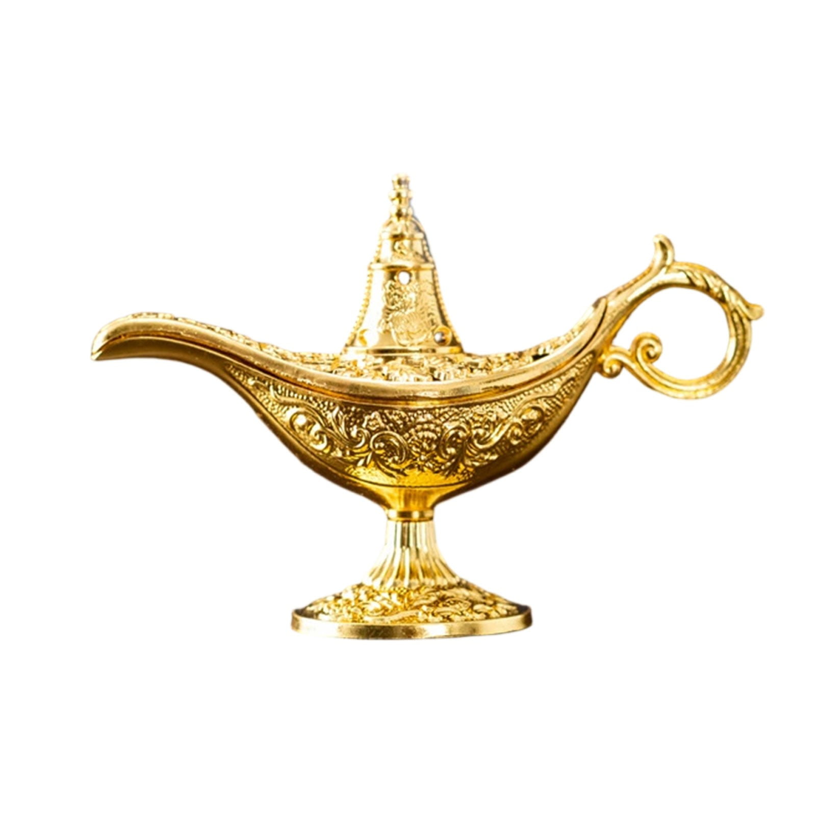 Exquisite Vintage Style Aladdin's Magic Lamp Replica Decorative Gold ...