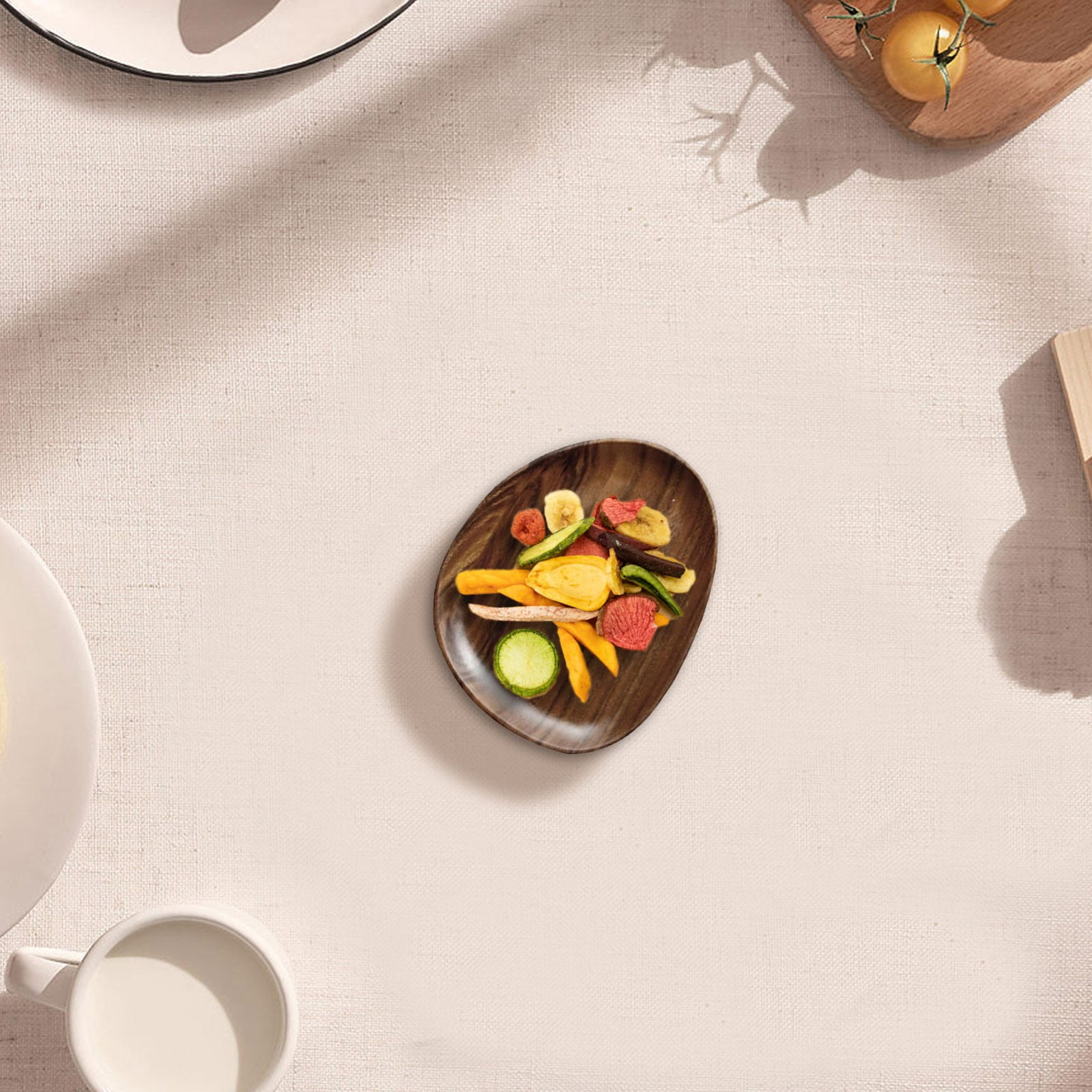 Exquisite Walnut Fruit Tray Snack Tray Natural Irregular Household Tea ...