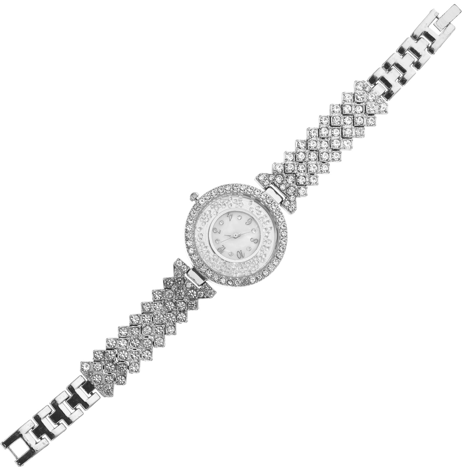 Exquisite Watch Ornament Women's with Rhinestone Steel Band Diamond ...
