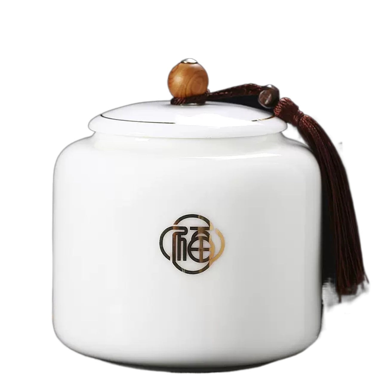 Exquisite White Porcelain Tea Canister for Loose Tea, Airtight Tea ...