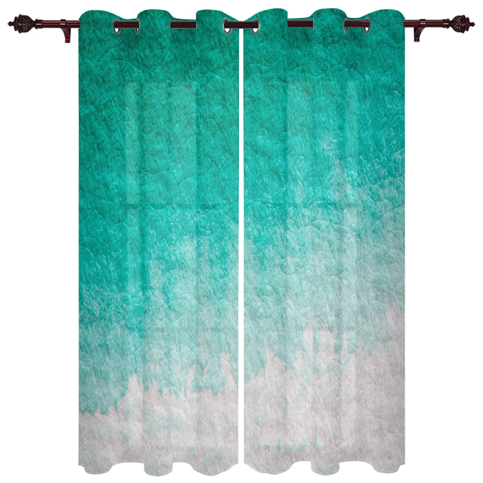 Exquisite Window Curtain Gradient Watercolor Fresh Boys And Girls ...