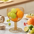 Exquisite Wrought Iron Tall-Legged Bowl - Multi-Use Fruit Snack Display ...