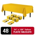 Exquisite Yellow Disposable Tablecloths - Rectangle Plastic Tablecovers ...