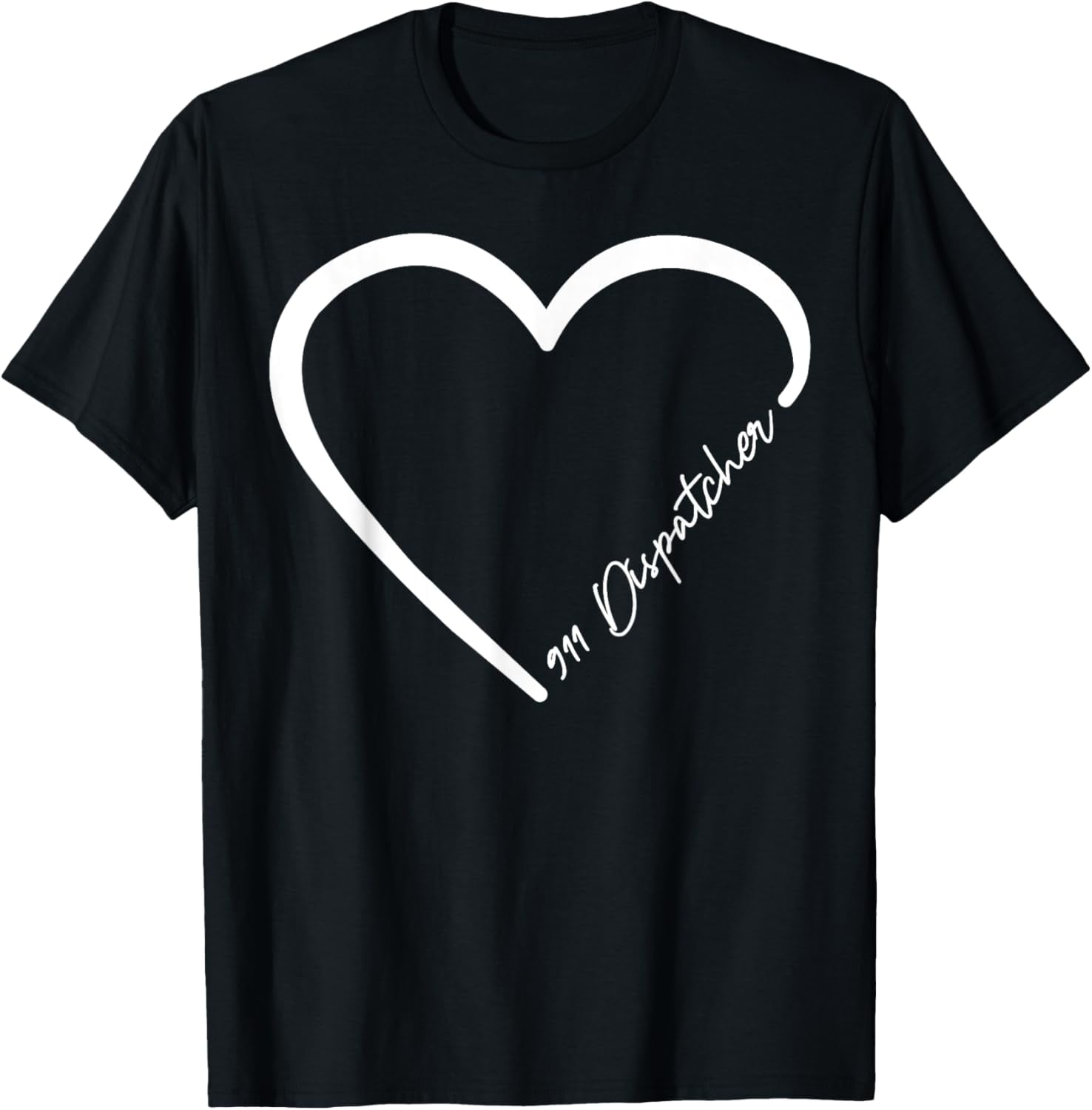 Exquisite and comfortable-911 Dispatcher Thin Gold Yellow Line Heart ...