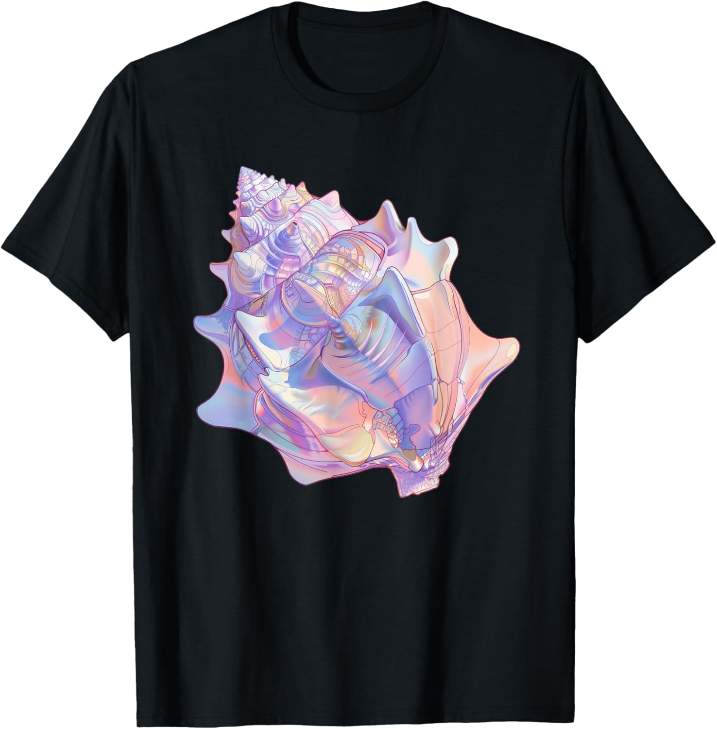Exquisite and comfortable-Conch Shell Vaporwave T-Shirt - Walmart.com