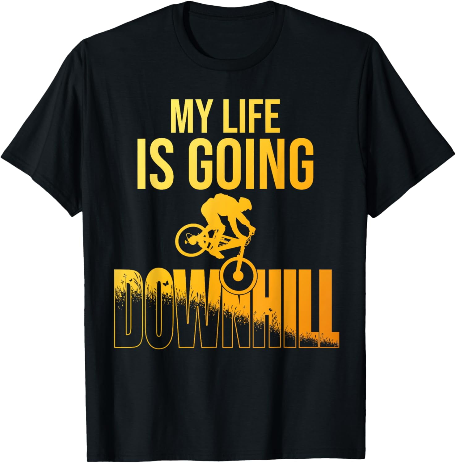 Exquisite and comfortable-Cool Mountain Bike Art For Men Boys Downhill Mountain Biking T-Shirt ...