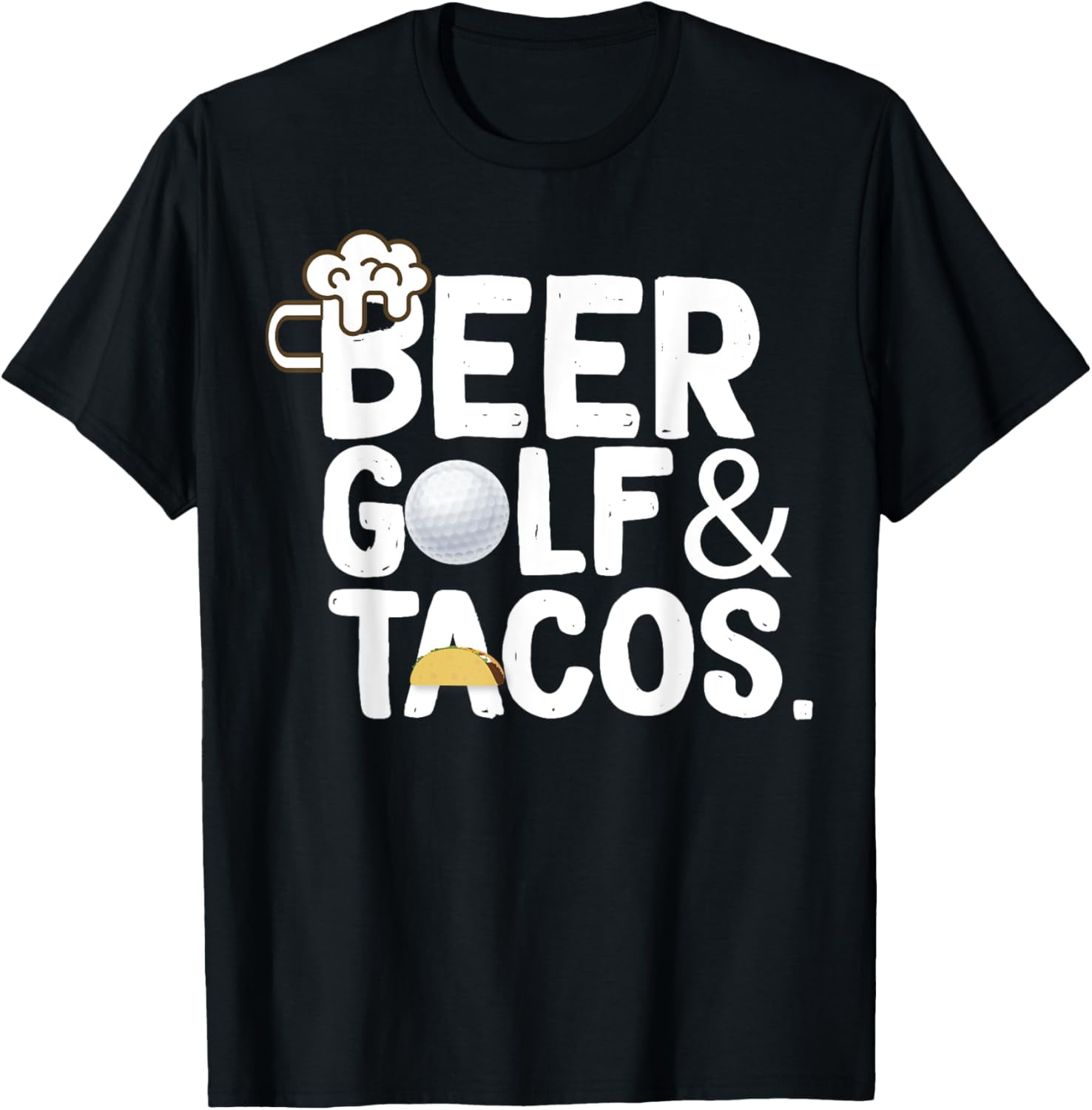 Exquisite and comfortable-Funny Beer Golf and Tacos Shirt Men Gift ...