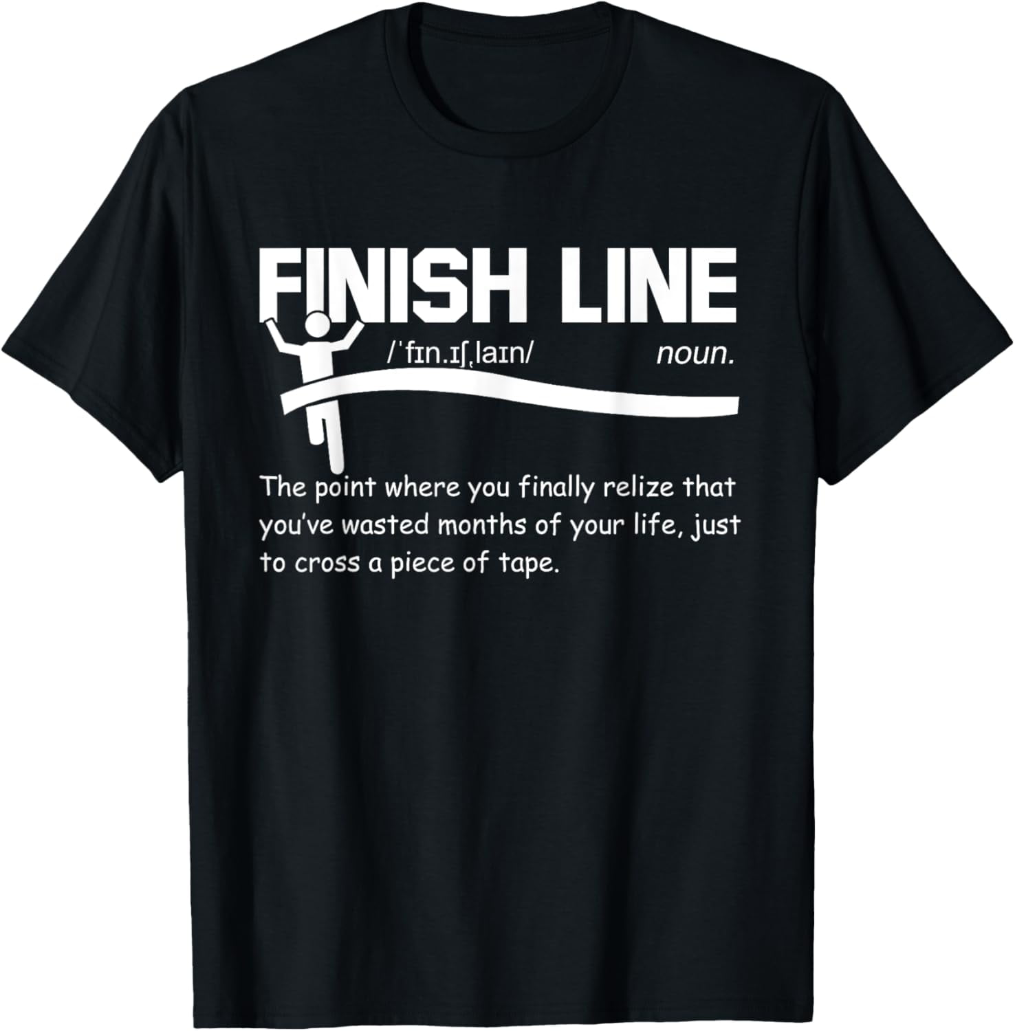 Exquisite and comfortable-Funny Finish Line Definition Running Marathon ...