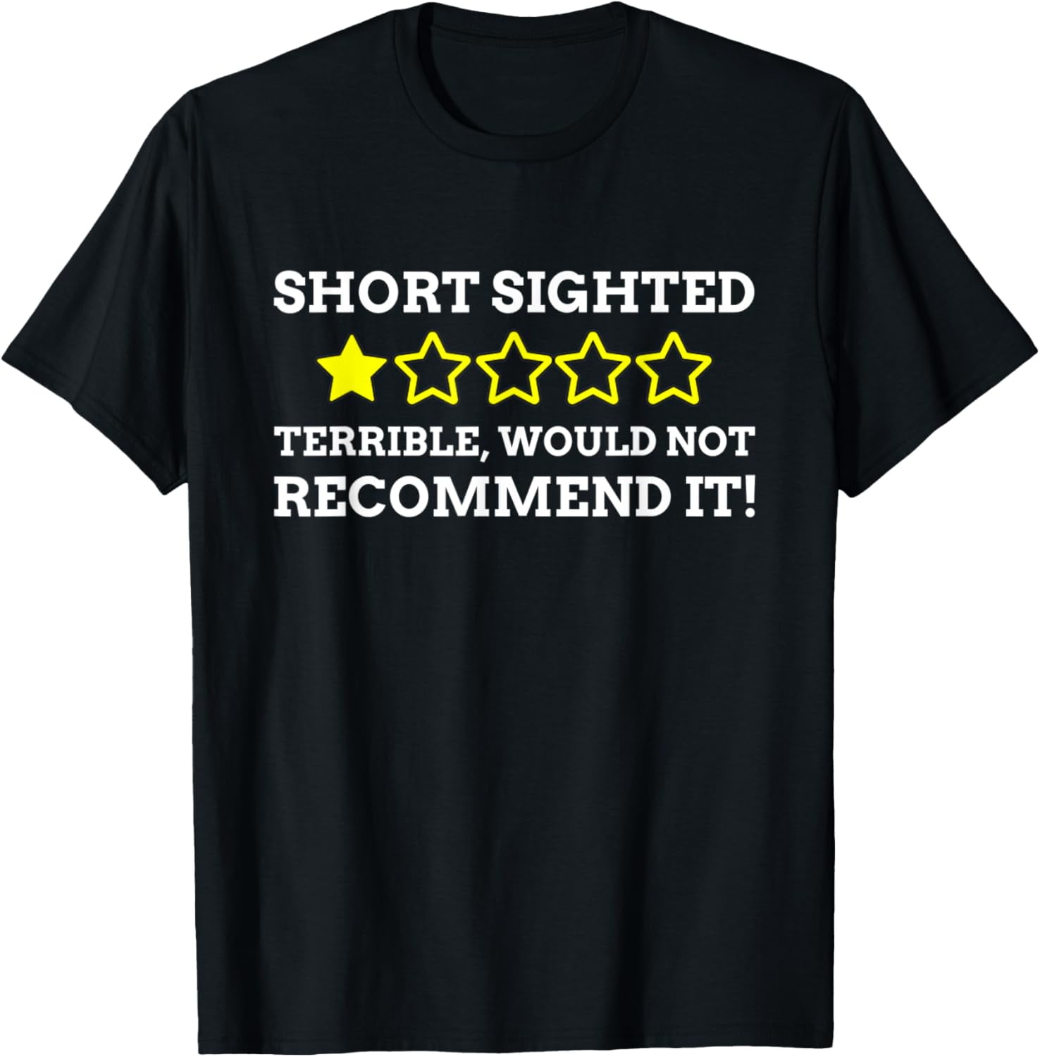 Exquisite and comfortable-Funny Short Sighted T-Shirt - Walmart.com