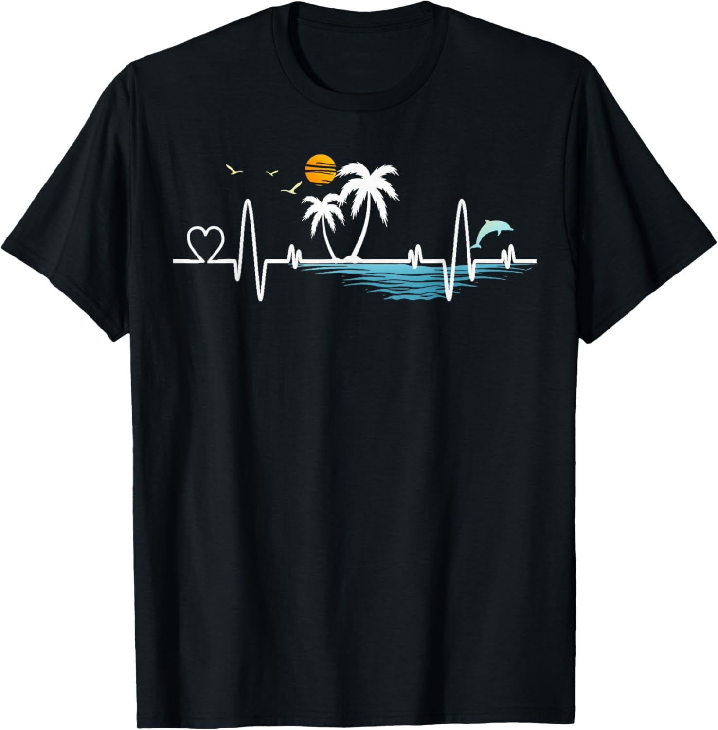 Exquisite and comfortable-Heartbeat Palm Tree Retro Tropical Beach ...