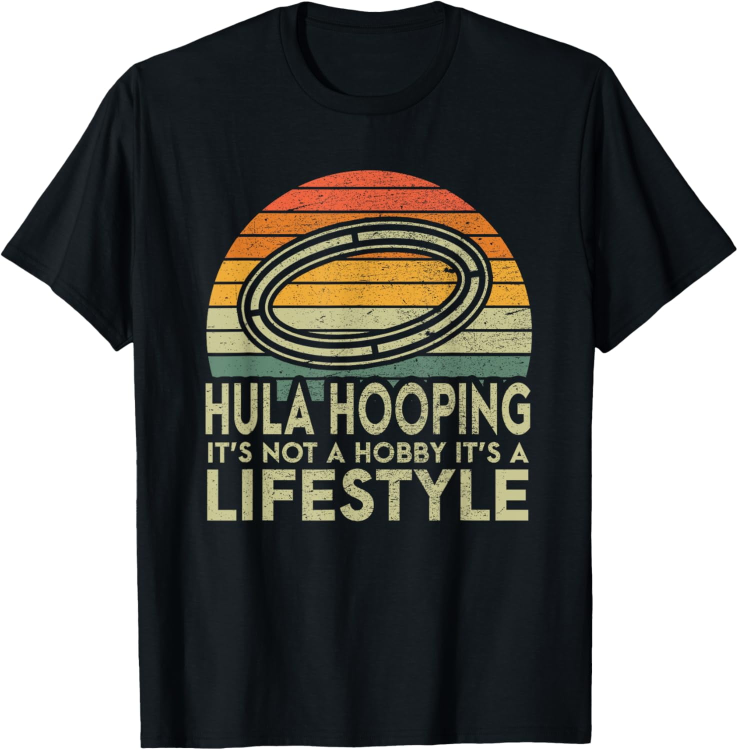 Exquisite and comfortable-Retro Hula Hooping Lifestyle Hoop Dancer T ...