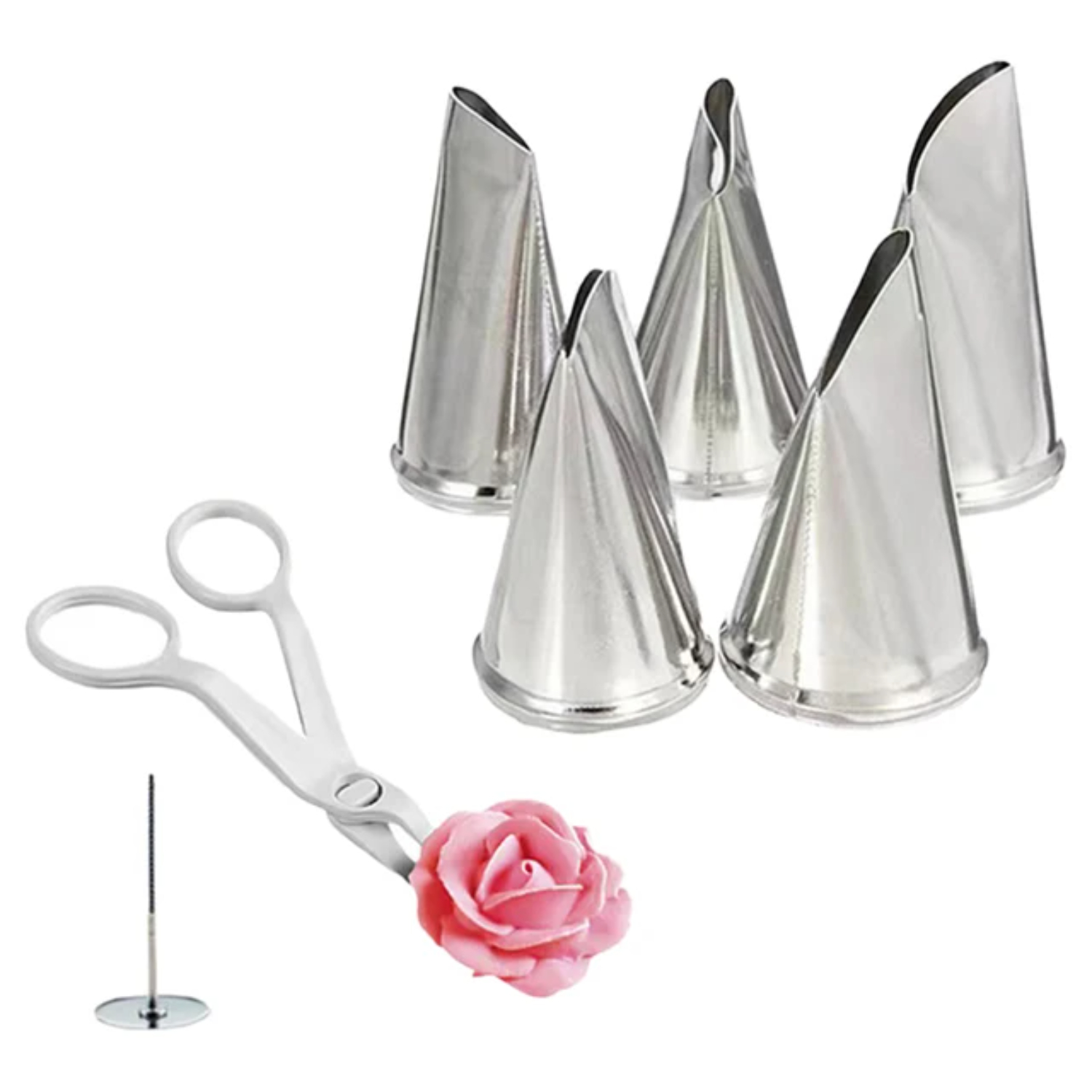 Exquisite and elegant 7-Piece Beautiful Rose Tulips Baking Pastry Tools ...