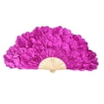 Exquisites Large Peony Petal Folding Fan with Frame Dancing Hand Fan ...
