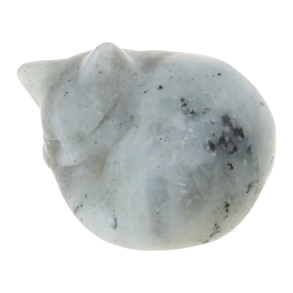 Exquisites Sleep Cats Stone Sculpture Crystal Sleep Cats, Polished ...
