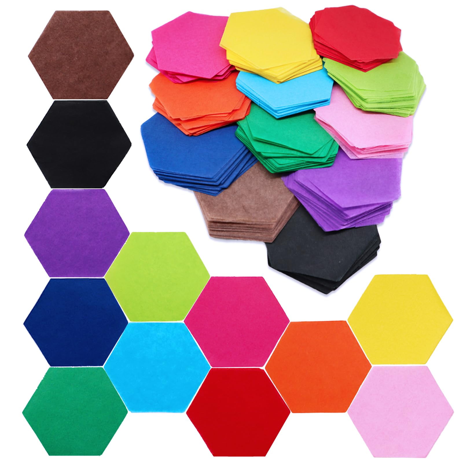 Exquiss 1200 Pieces Tissue MMF7 Paper Hexagon Shape 2.4 12 Colors for ...